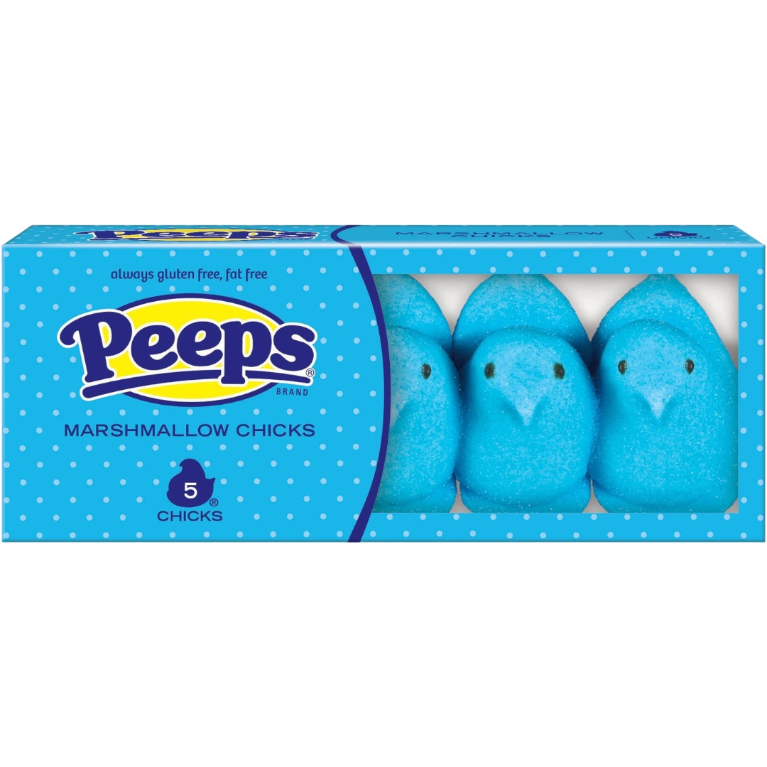 Peeps Blue Marshmallow Chicks 5 Pack (Easter Limited Edition) - 1.5oz ...