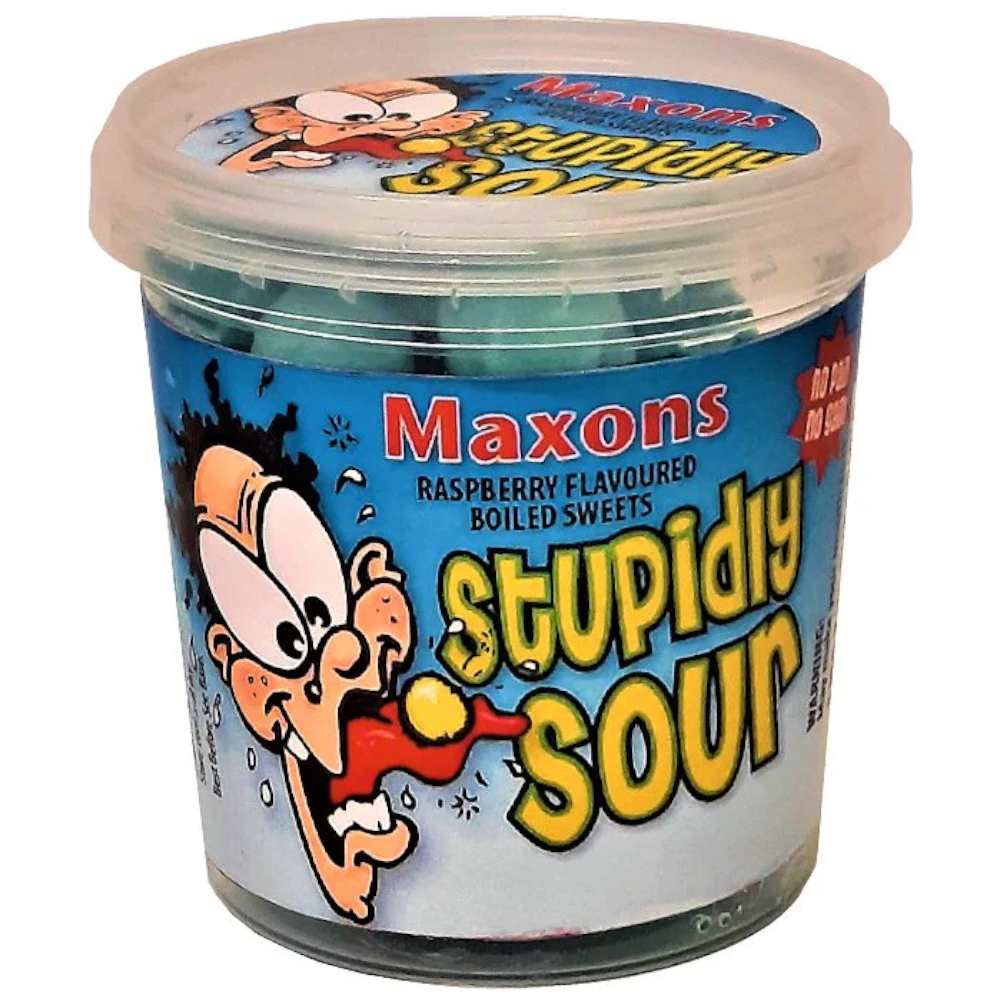 Maxons Stupidly Sour Blue Raspberry Boiled Sweets - 3.17oz (90g) – Poppin Candy
