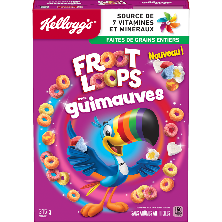 Kellogg's Froot Loops Cereal with Marshmallows (Canada) - 11.1oz (315g ...