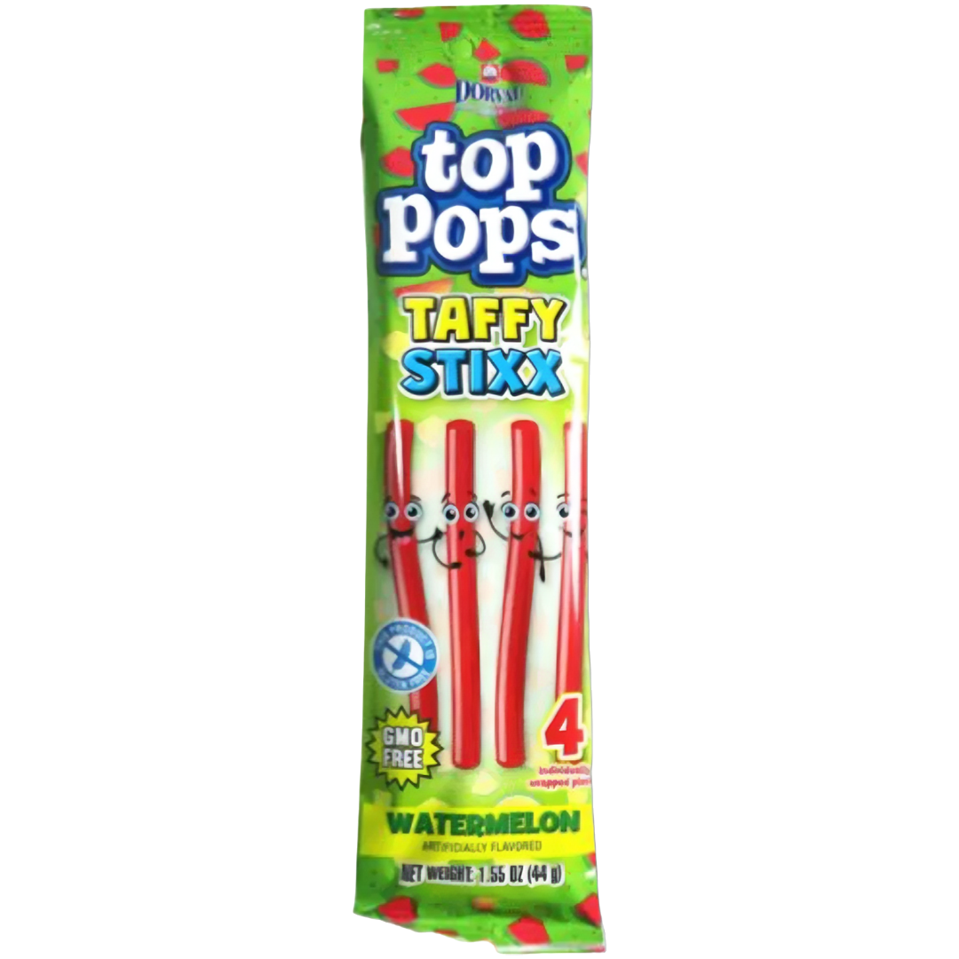Top Pops Taffy Stixx Watermelon - 1.55oz (44g) – Poppin Candy