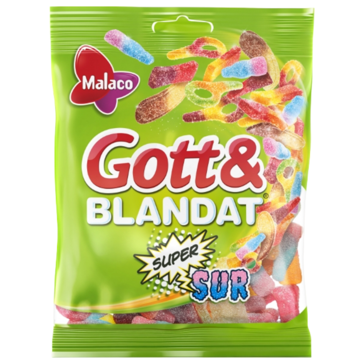 Malaco Gott & Blandat Supersur – Super Sour Candies (Sweden) - 4.58oz ...