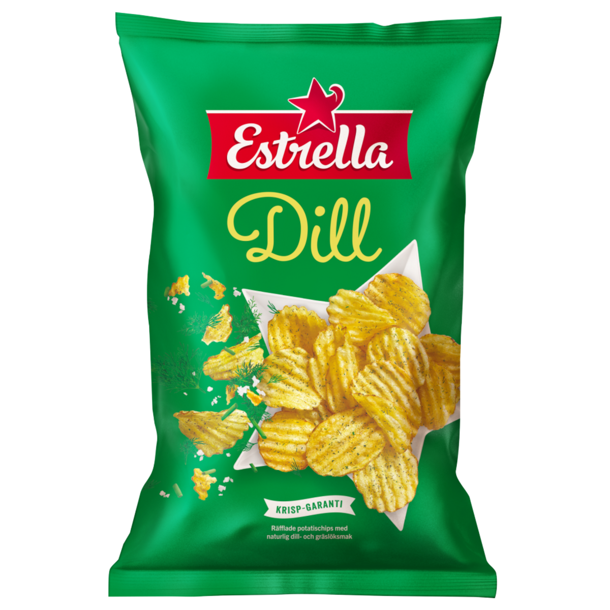 Estrella Dillchips Dill Flavoured Crisps Family Bag (Sweden) - 6.1oz ...