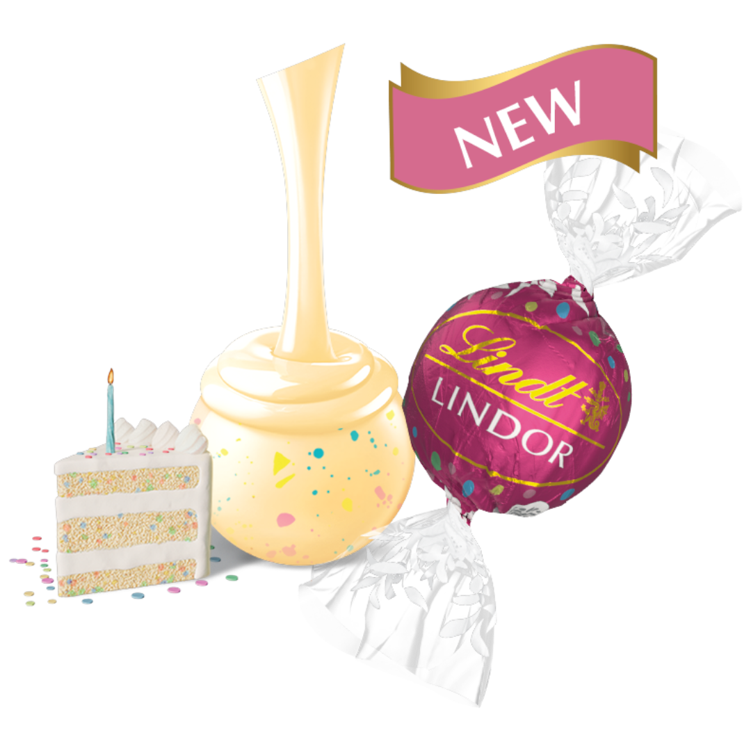 Lindt Lindor Birthday Cake White Chocolate Truffles (SINGLE) | Poppin Candy