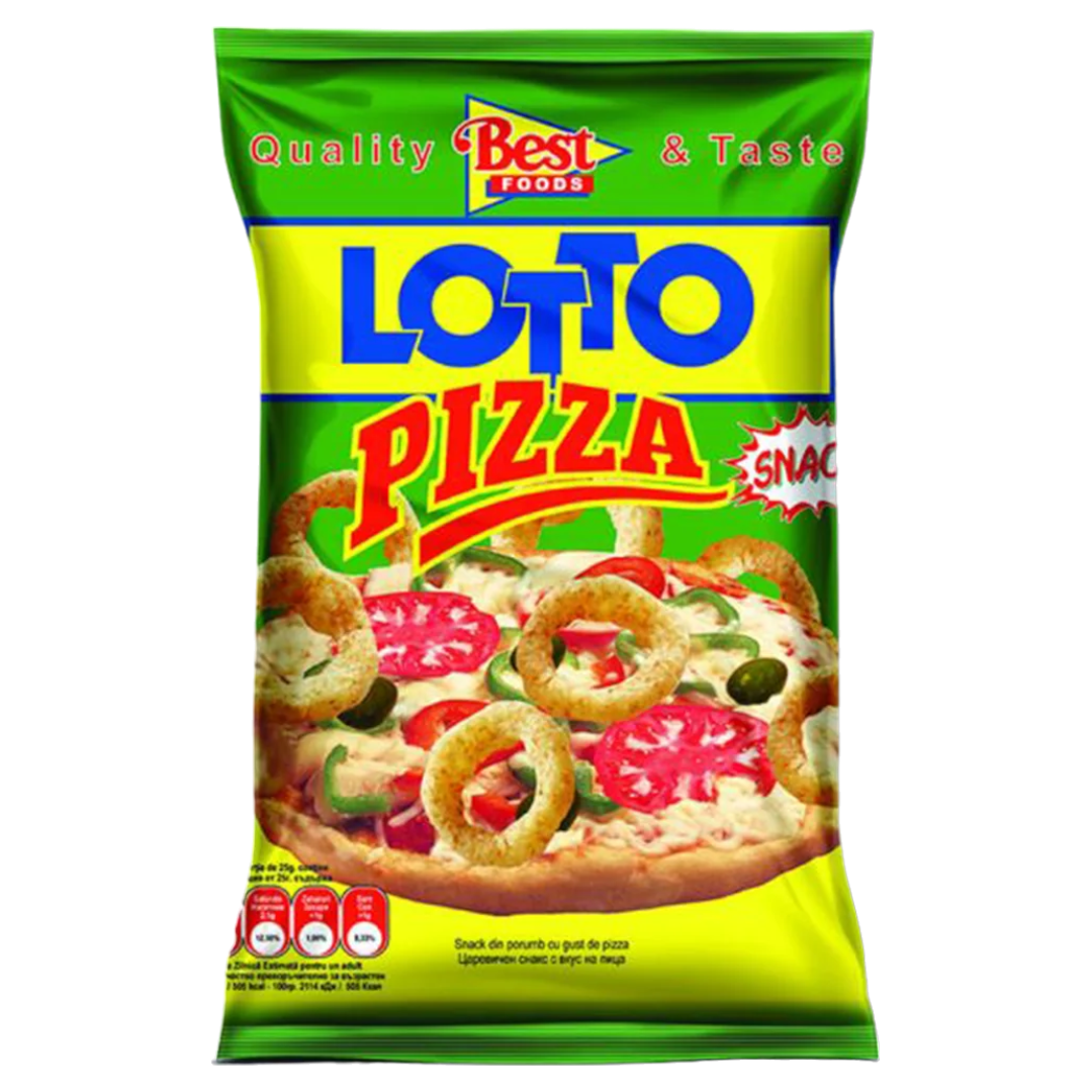 Lotto Pizza Flavoured Potato Rings (Bulgaria) - 2.6oz (75g) – Poppin Candy