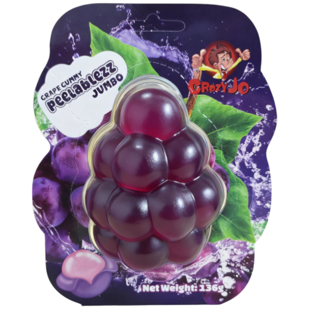 Peelablezz Giant Peelable Gummy Grape - 4.8oz (136g) – Poppin Candy