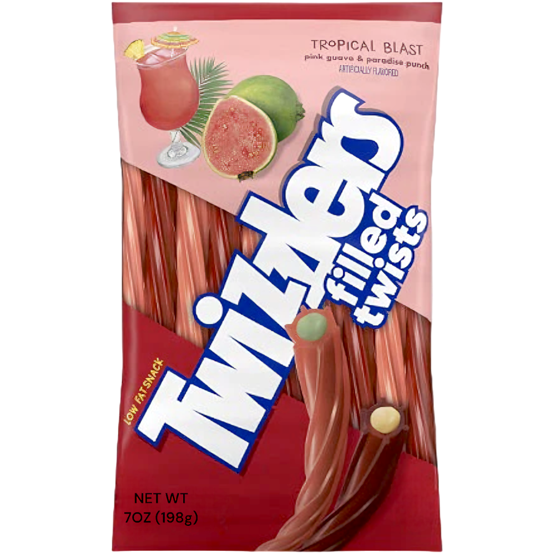 Twizzlers Tropical Blast Filled Twists Peg Bag - 7oz (198g) – Poppin Candy