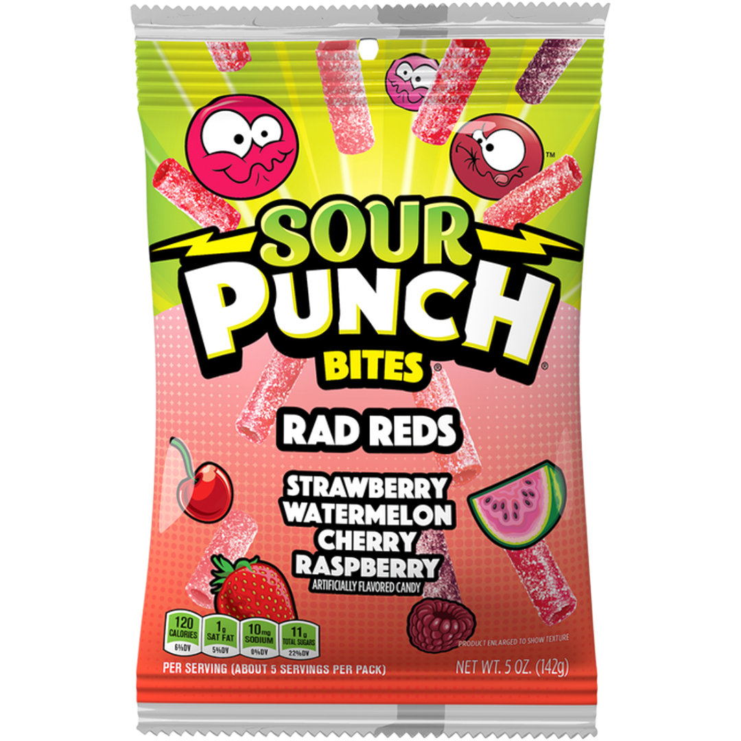 Sour Punch Bites Rad Reds - 5oz (142g) | Poppin Candy