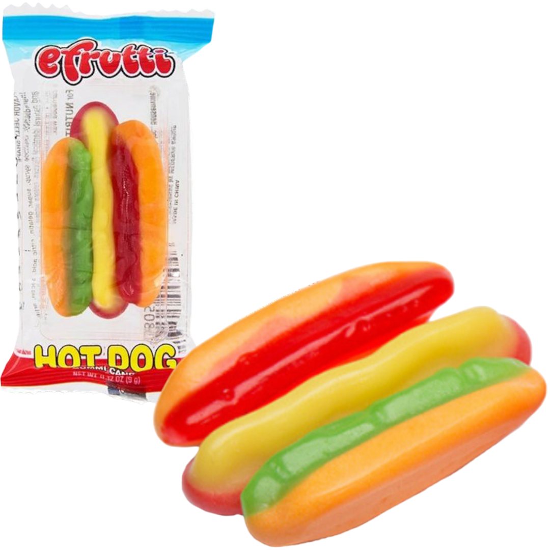 E.Frutti Gummi Candy Hot Dog - 0.32oz (9g) – Poppin Candy