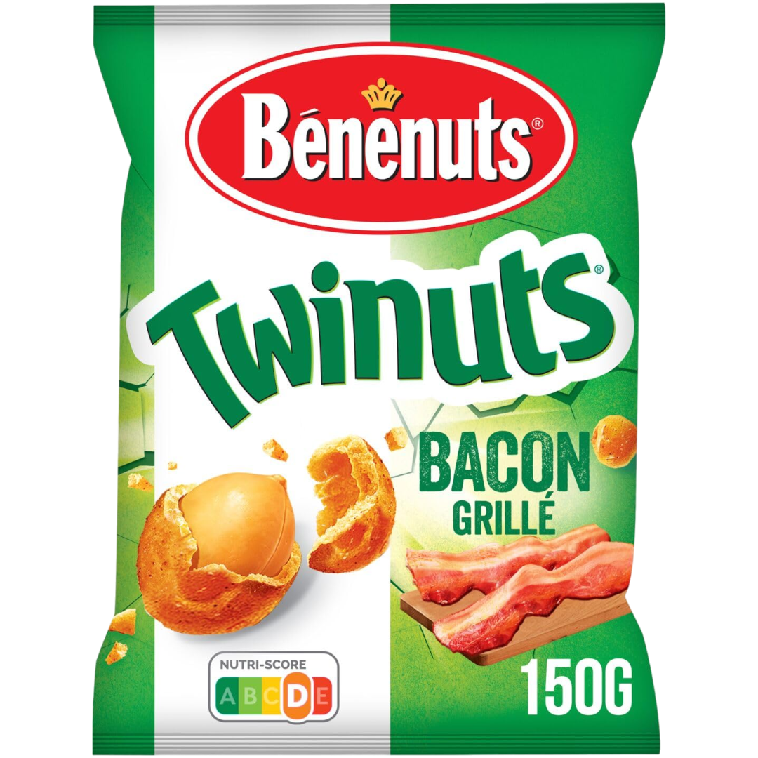 Benenuts Twinuts Bacon Peanuts (France) - 5.3oz (150g) | Poppin Candy
