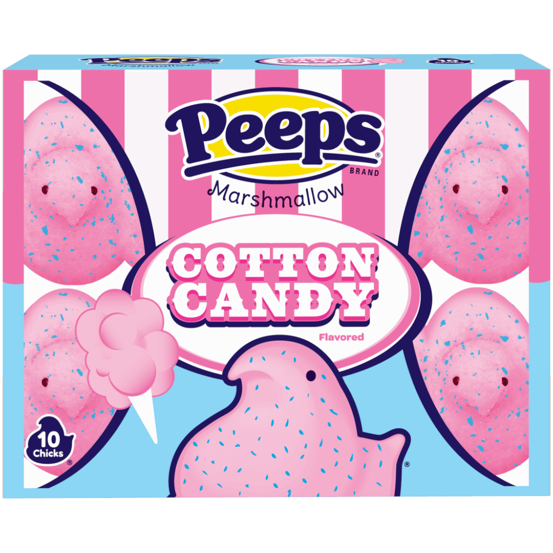 Peeps Cotton Candy Marshmallow Chicks 10 Pack (Easter Limited Edition ...