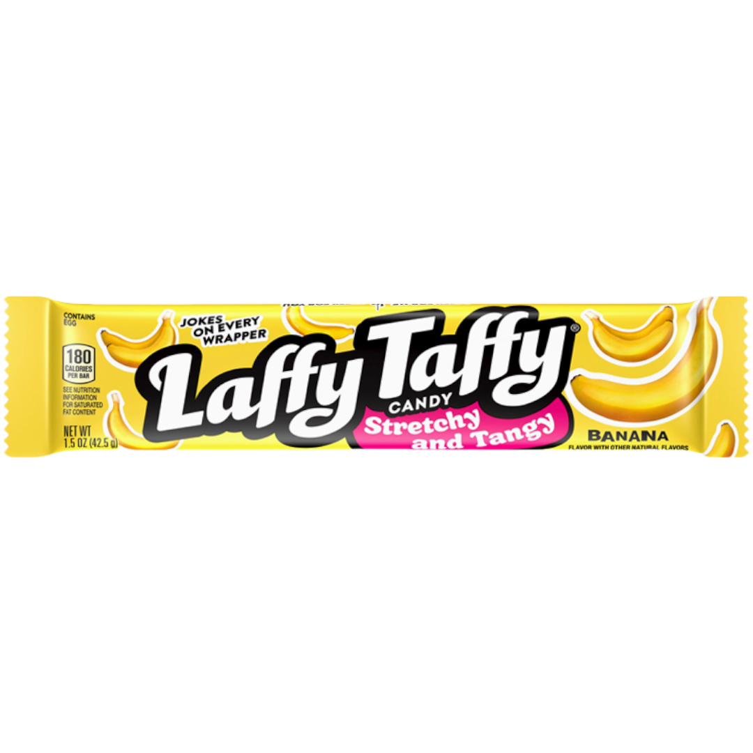 Laffy Taffy Stretchy And Tangy Banana Big Bar 15oz 425g Poppin Candy