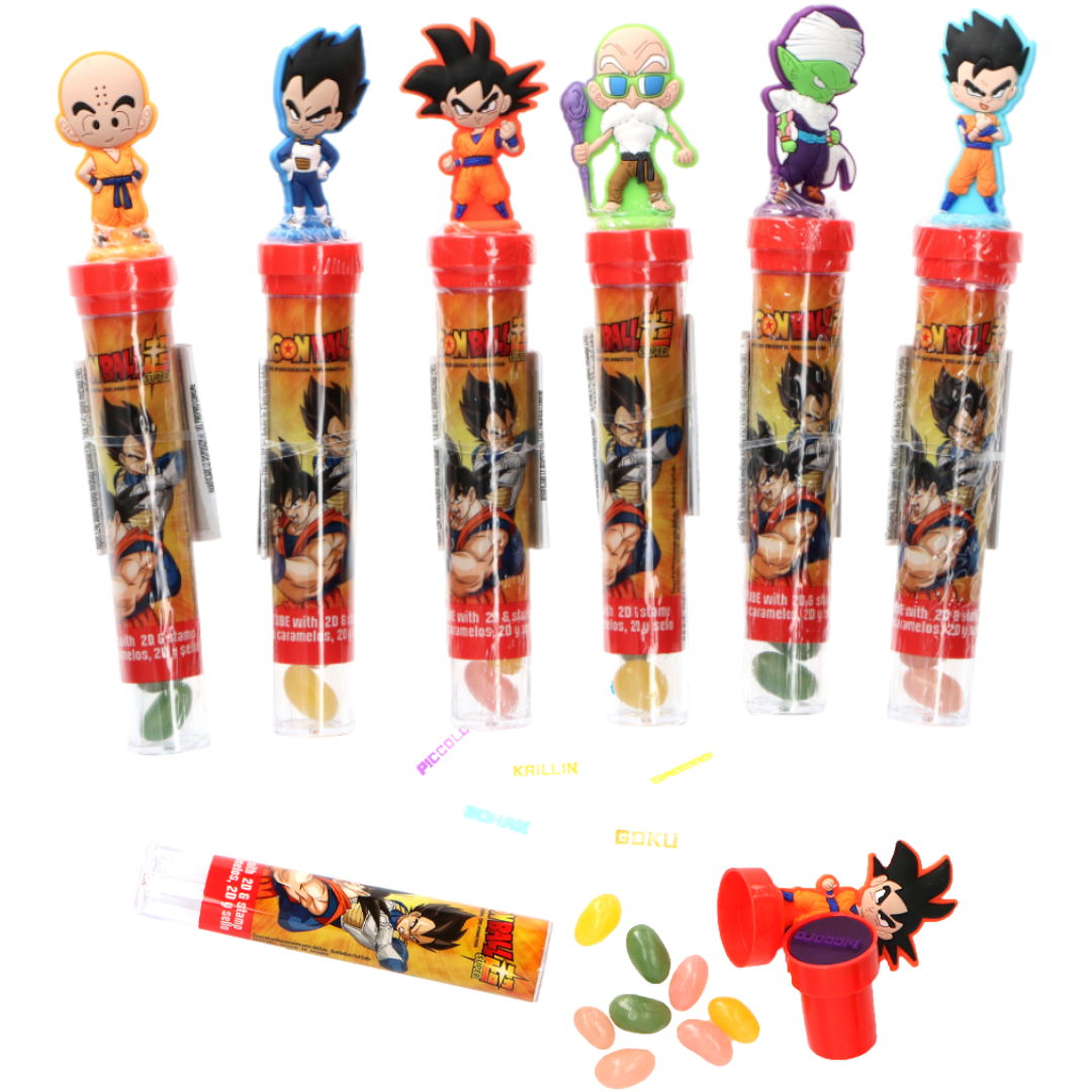 Dragon Ball Z Stamp Tube With Jelly Candies - 0.28oz (8g) | Poppin Candy