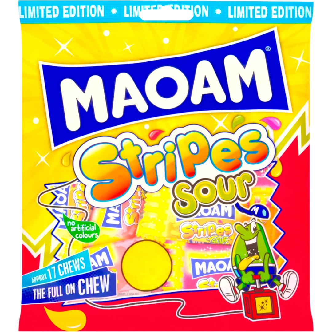 Maoam Limited Edition Sour Stripes Bag - 4.9oz (140g) | Poppin Candy