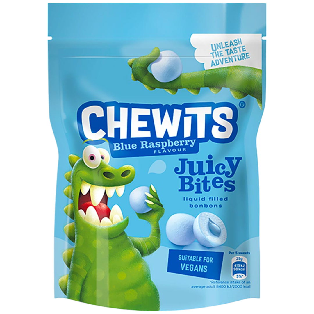 Chewits Blue Raspberry Juicy Bites - 4.05oz (115g) | Poppin Candy