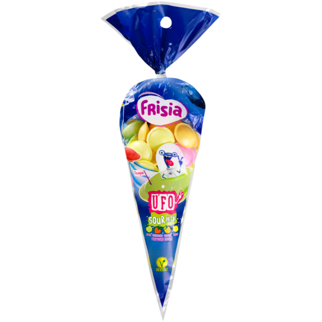 Frisia Sour Fruit Flavoured Flying Saucers Cone Bag - 1.58oz (45g ...