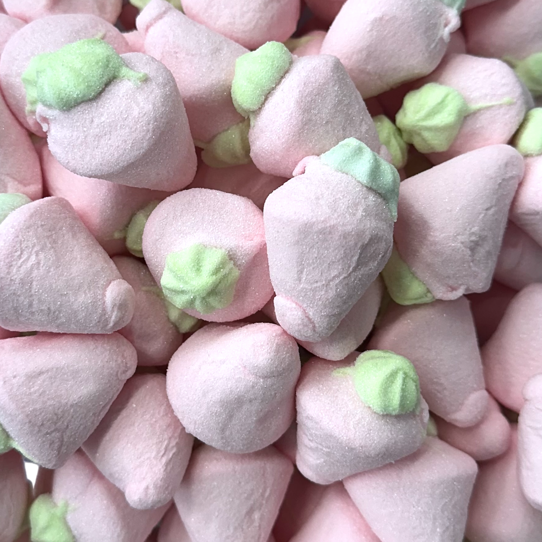 Jelly Filled Strawberry Mallows – Poppin Candy