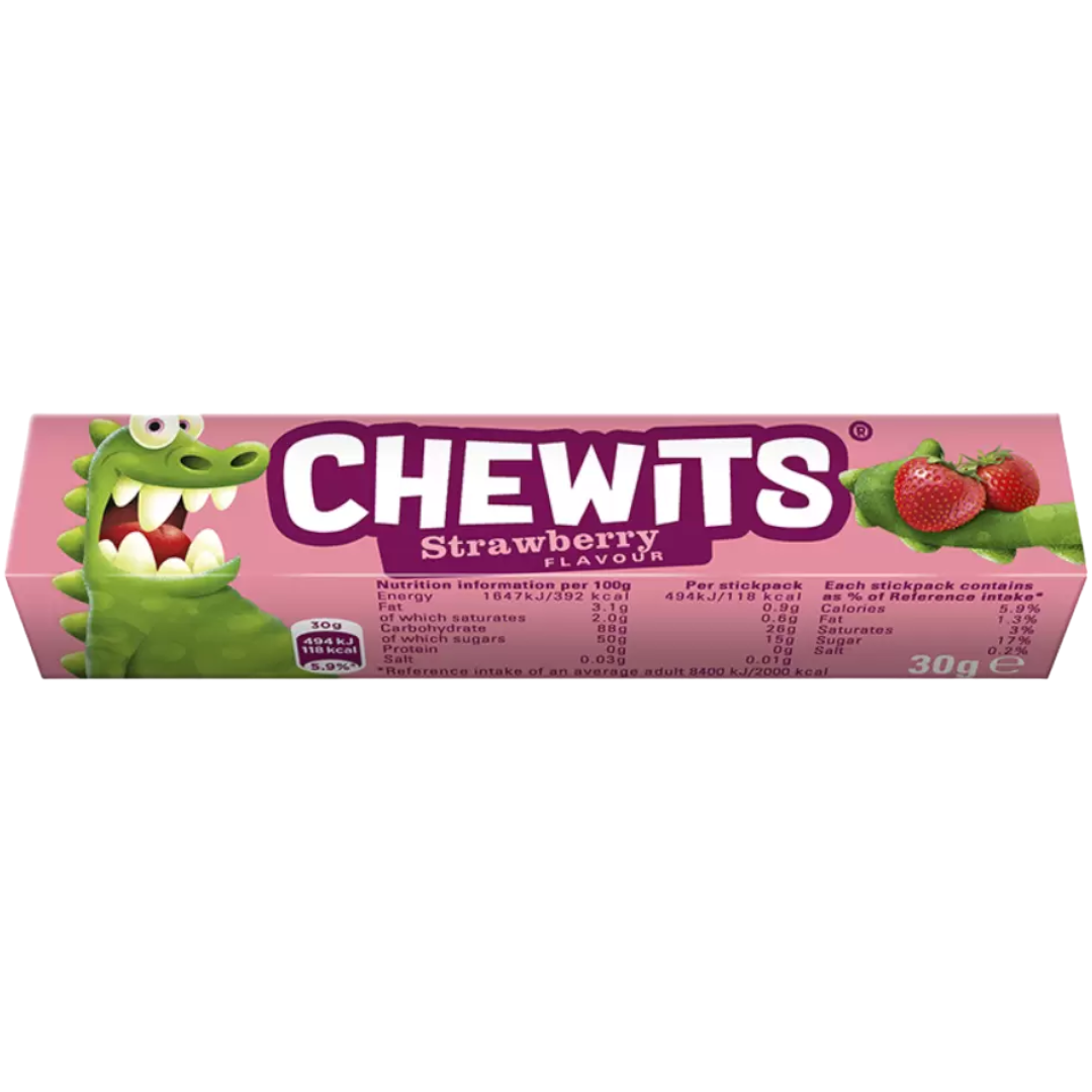Chewits Strawberry Chews Stick Pack - 1.06oz (30g) – Poppin Candy