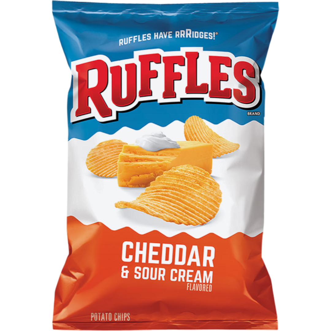 Ruffles Cheddar & Sour Cream Potato Chips - 6.5oz (184g) – Poppin Candy