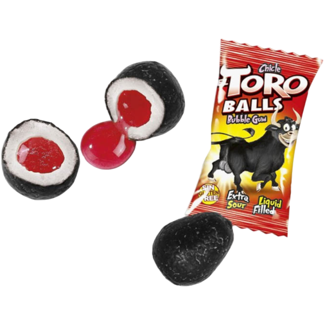 Fini El Toro Balls Extra Sour Liquid Filled Bubblegum - 0.18oz (5g ...