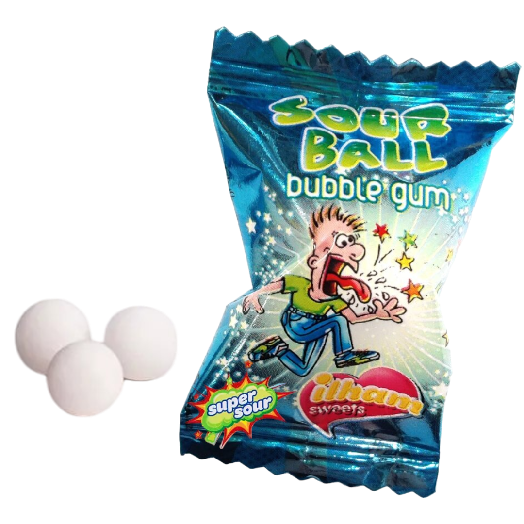 Super Sour Ball Bubblegum - 0.12oz (3.5g) | Poppin Candy