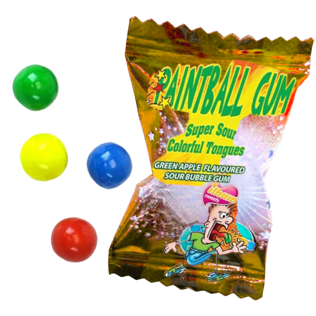 Sour Paintball Tongue Painter Bubblegum - 0.12oz (3.5g) – Poppin Candy