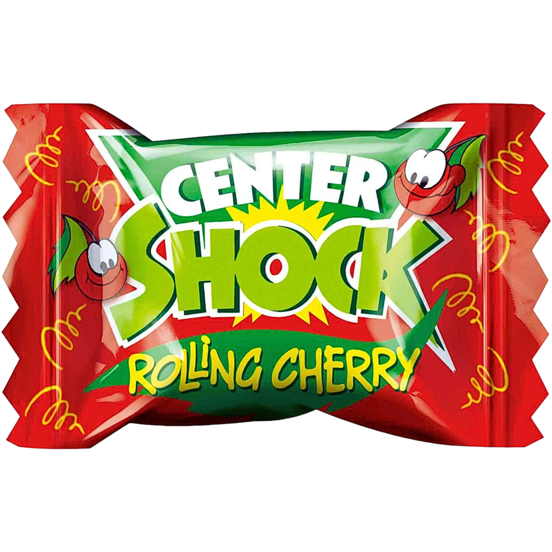 Chupa Chups Center Shock Rolling Cherry Bubblegum - 0.14oz (4g ...