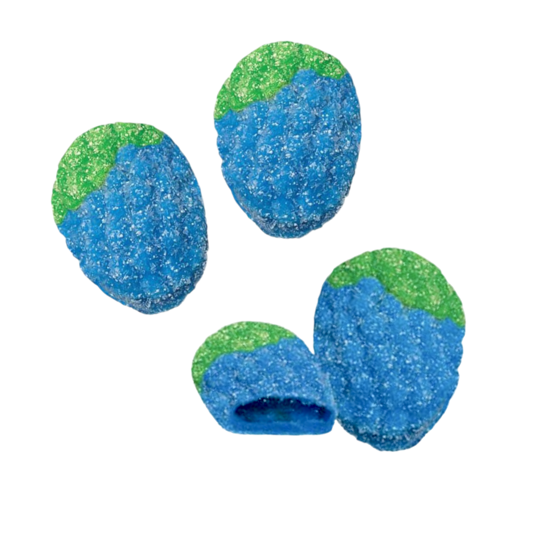 Jelly Filled Sour Blue Raspberries | Poppin Candy
