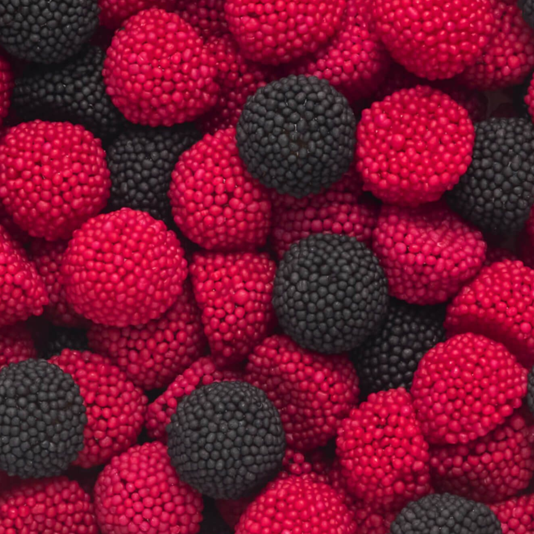 Red & Black Sprinkle Berries | Poppin Candy
