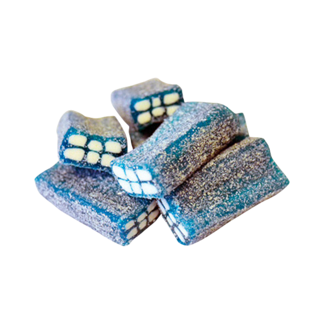 Fizzy Blue Raspberry Bricks | Poppin Candy