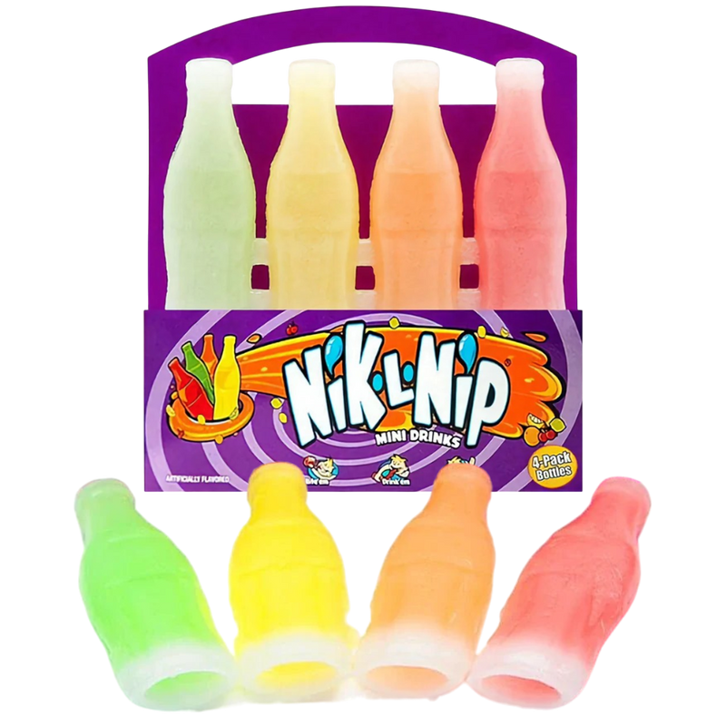 Nik-L-Nip Wax Bottles 4-Pack - 1.38oz (39g) – Poppin Candy