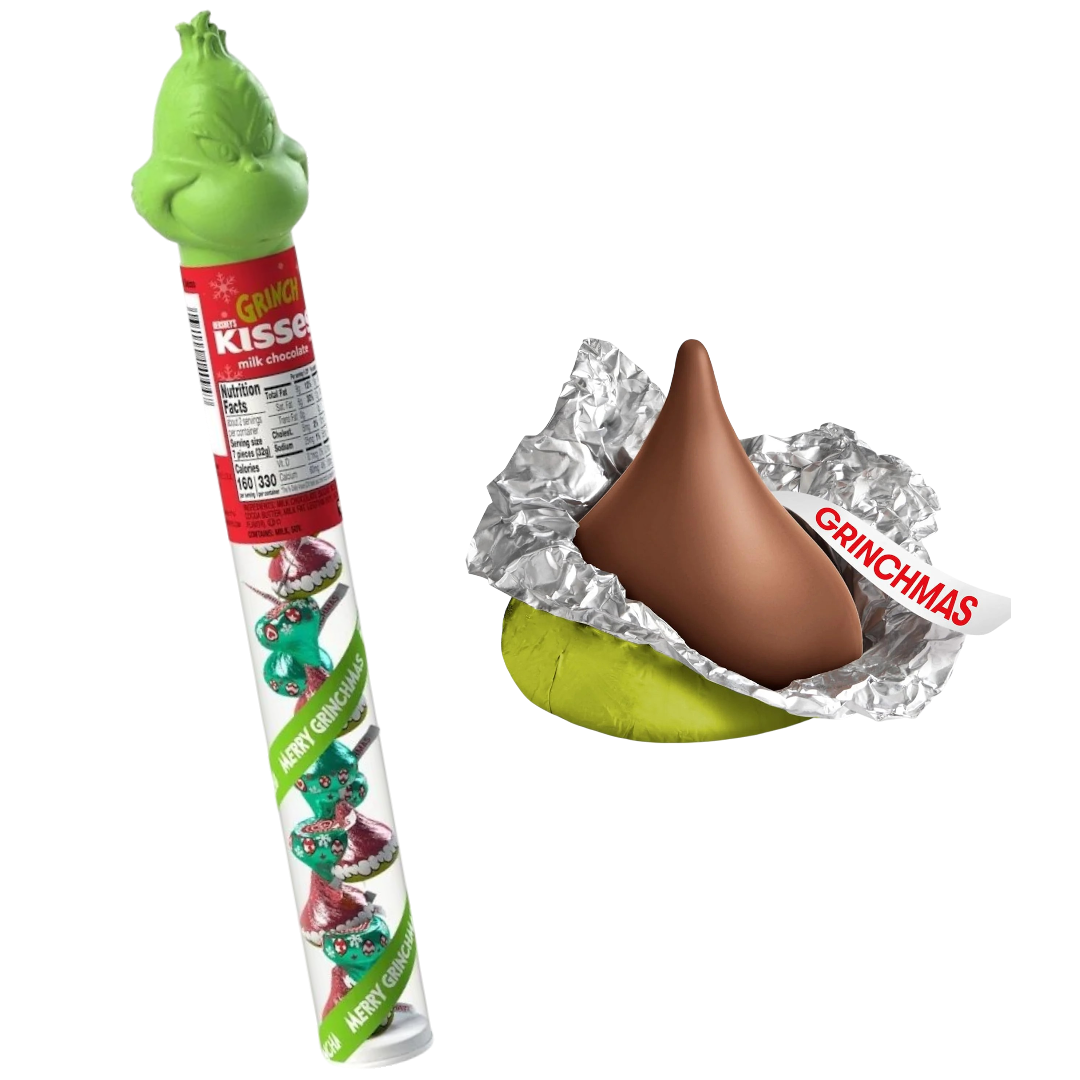 The Grinch Hershey's Kisses Candy Cane - 2.08oz (58g) | Poppin Candy