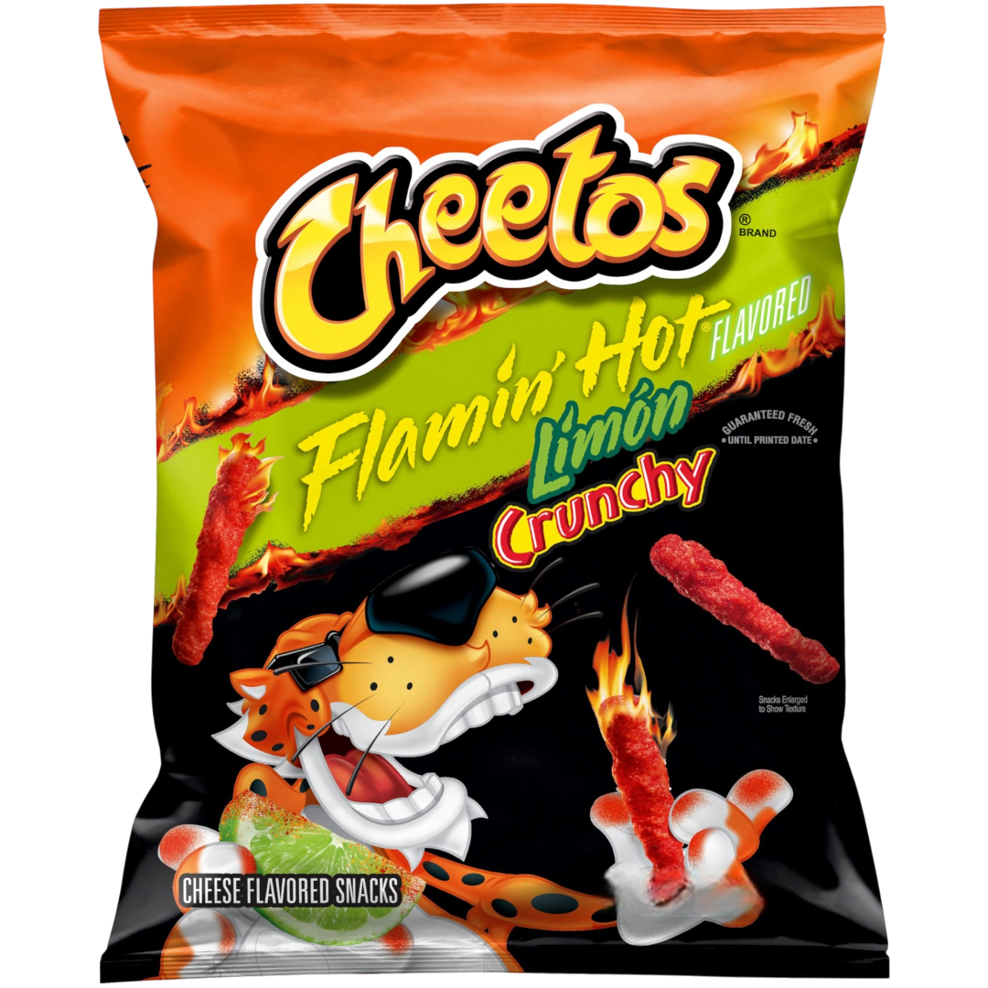 Cheetos Crunchy Flamin' Hot Limón & Cheese Big Bag - 8oz (226.8g ...