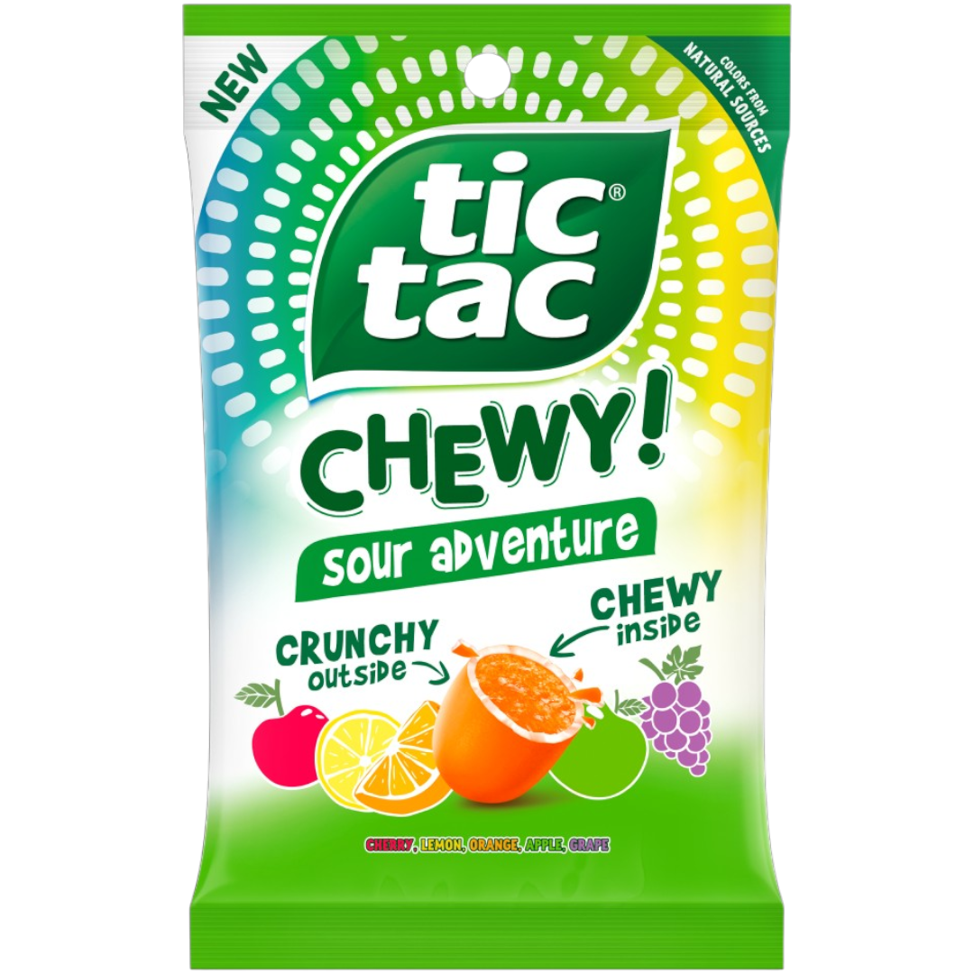 Tic Tac Chewy Sour Adventure Peg Bag - 2.8oz (80g) – Poppin Candy