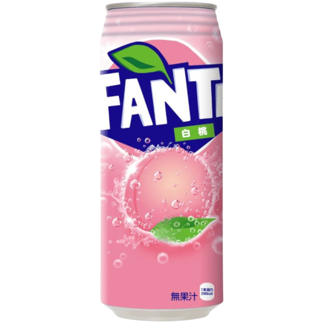 Fanta White Peach Big Can (Japan) - 16.9fl.oz (500ml) | Poppin Candy