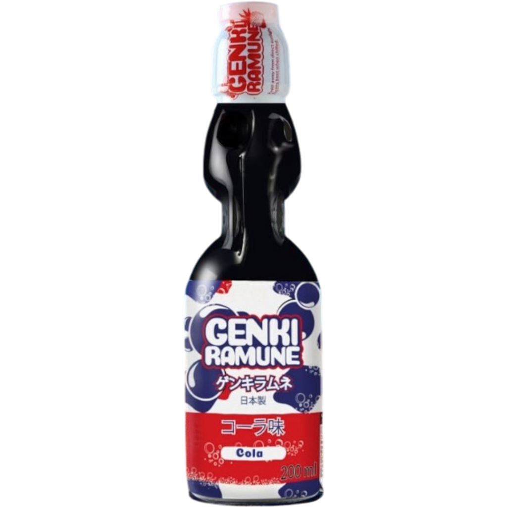 Genki Cola Ramune Soda (Japan) - 6.8fl.oz (200ml) | Poppin Candy