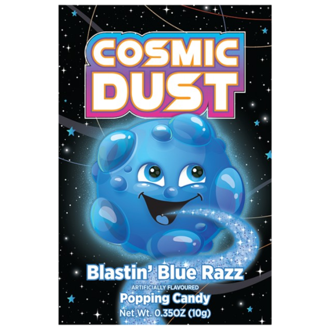 Cosmic Dust Popping Candy Blastin' Blue Razz - 0.35oz (10g) – Poppin Candy