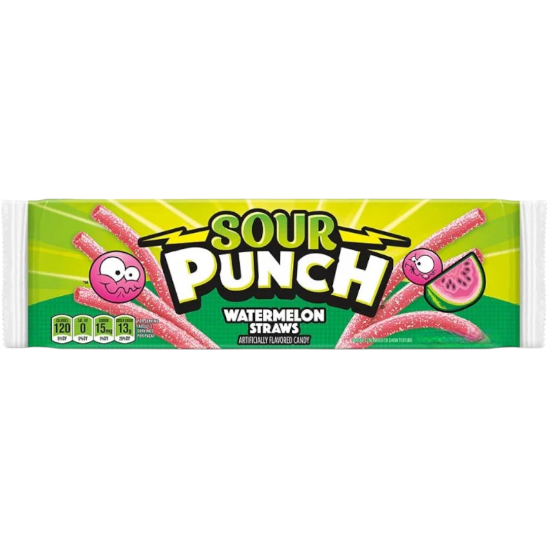 Sour Punch Watermelon Straws - 2oz (57g) – Poppin Candy