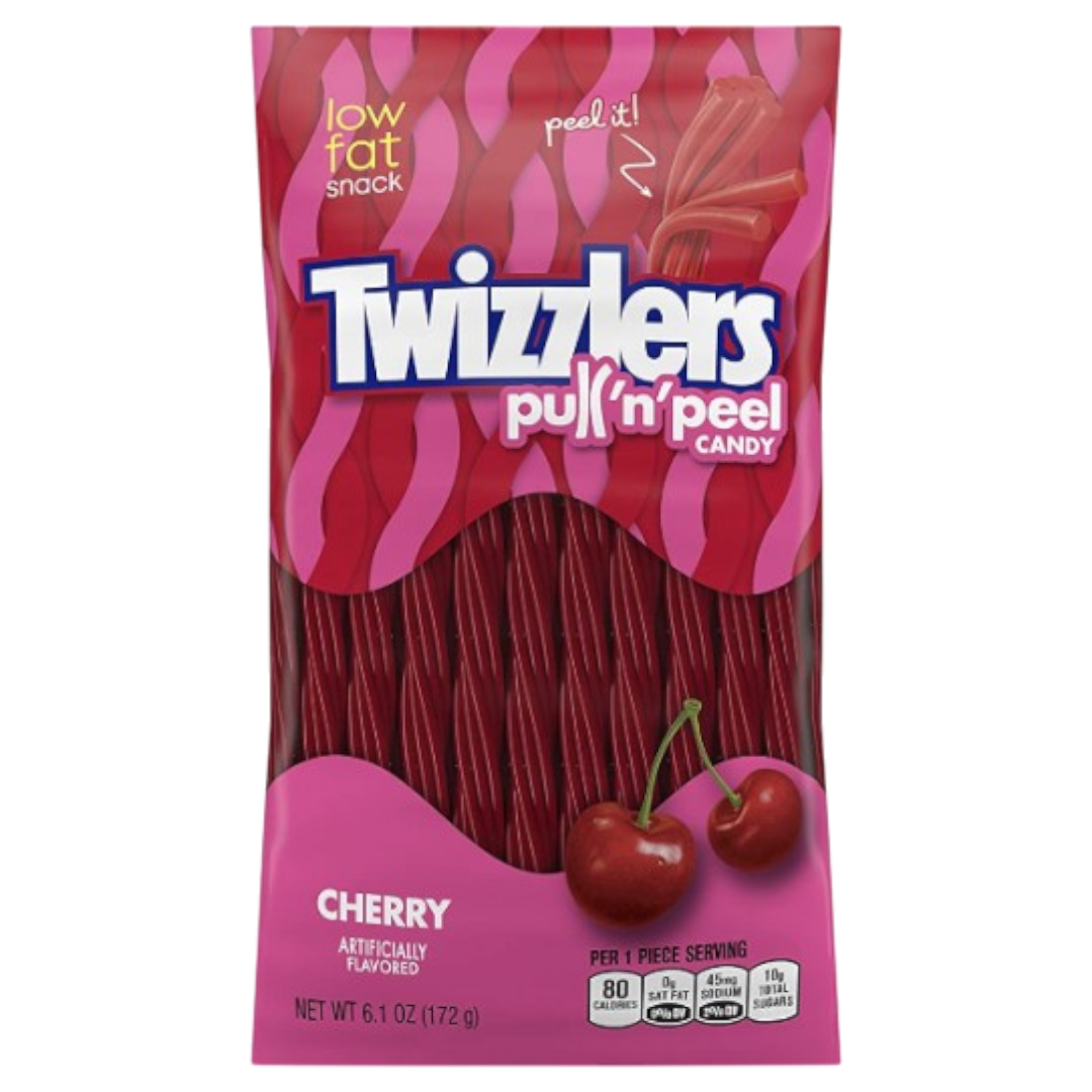 Twizzlers Cherry Pull 'N' Peel - 6.1oz (173g) | Poppin Candy