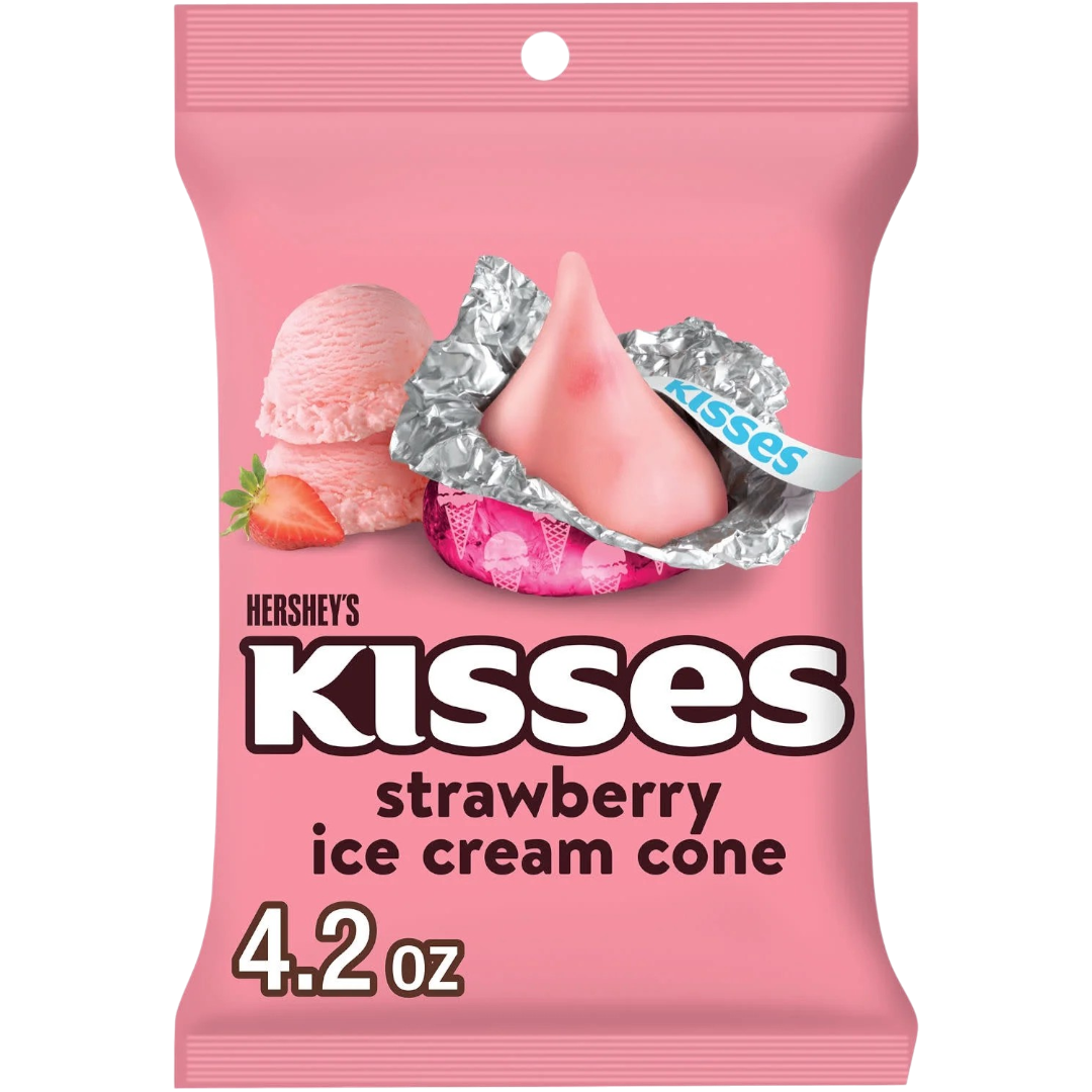 Hershey's Kisses Strawberry Ice Cream Cone - 4.2oz (119g) – Poppin Candy