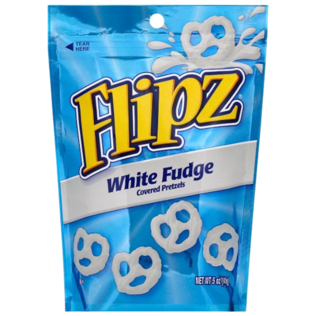 Flipz White Fudge Covered Pretzels - 5oz (141g) – Poppin Candy