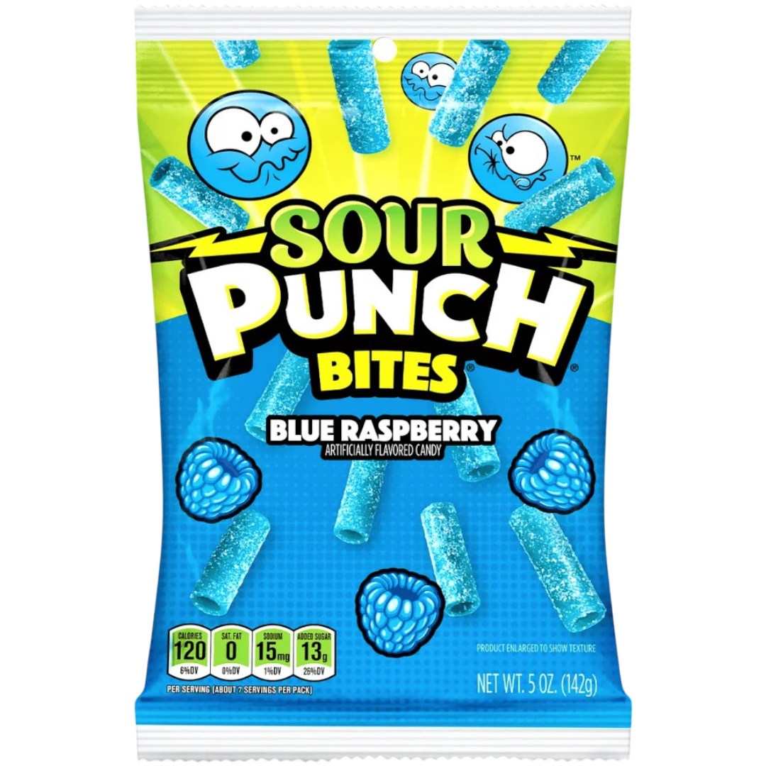 Sour Punch Bites Blue Raspberry - 5oz (142g) – Poppin Candy