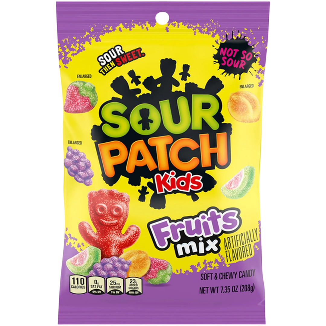 Sour Patch Kids Fruits Mix Share Bag (USA Version) - 7.35oz (208g ...
