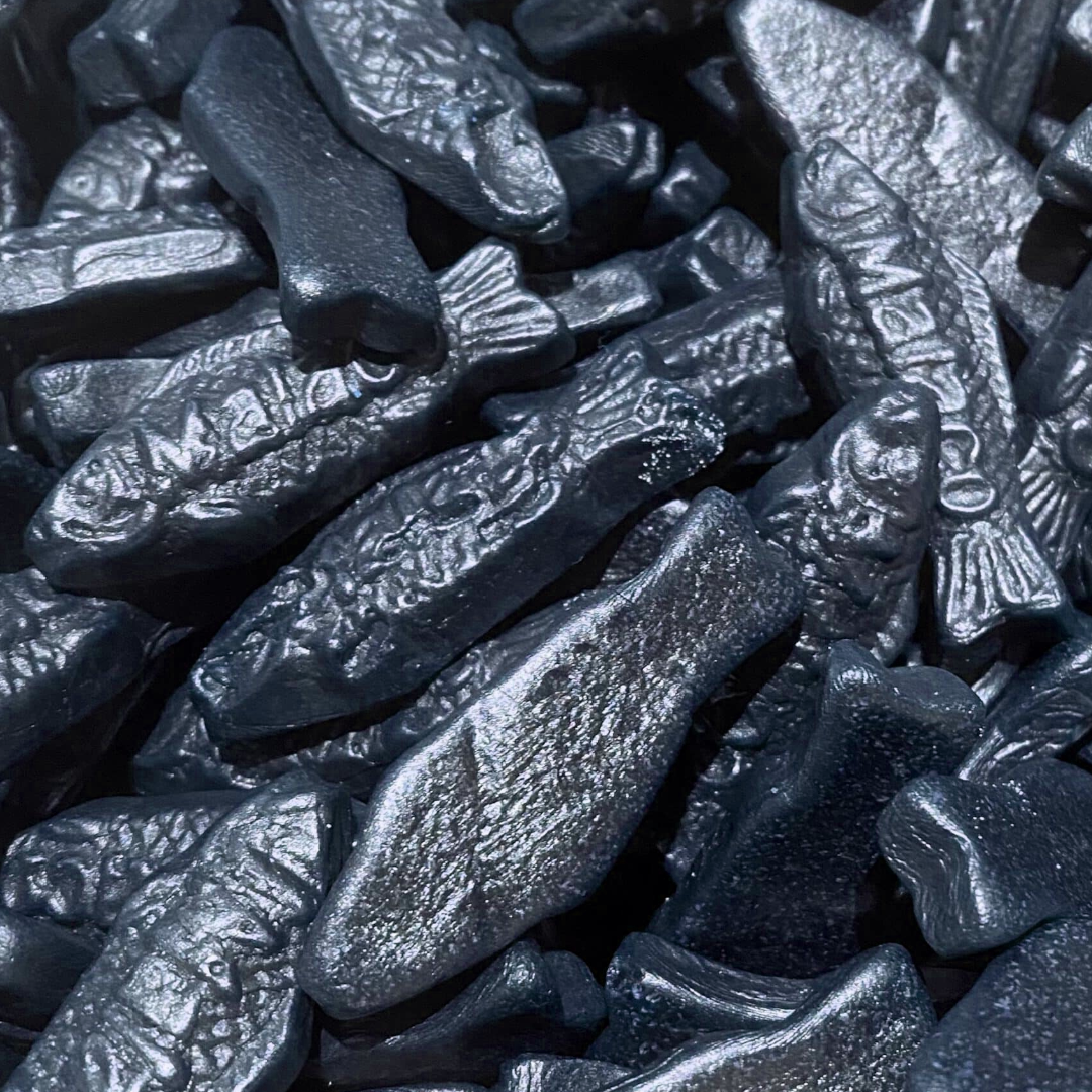 Salty Liquorice Swedish Fish – Poppin Candy