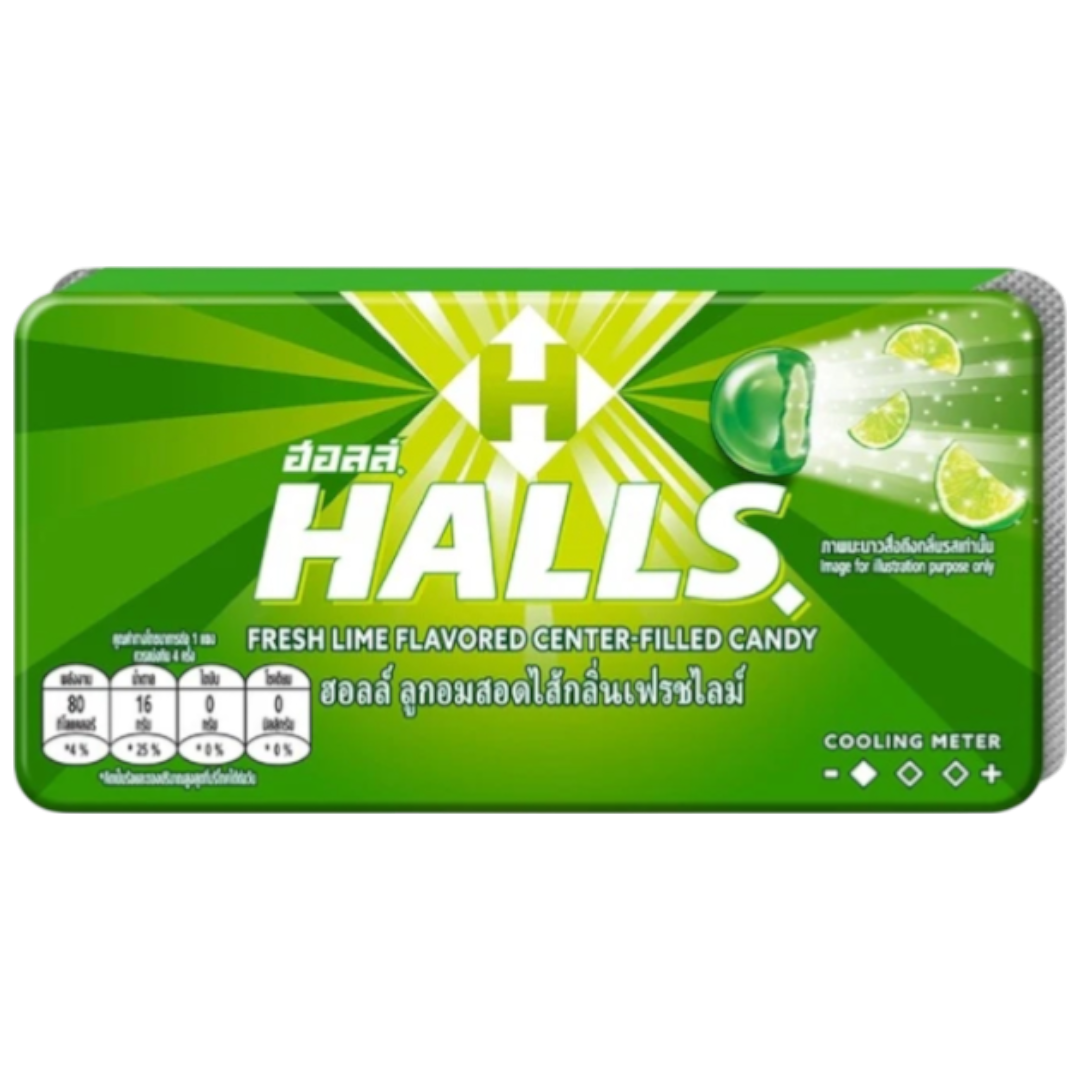 Halls Fresh Lime Centre-Filled Hard Candy - 0.52oz (15g) – Poppin Candy