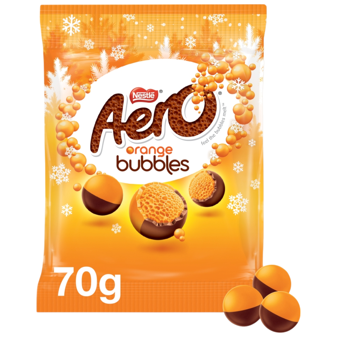Aero Bubbles Orange Chocolate Sharing Bag - 2.46oz (70g) | Poppin Candy