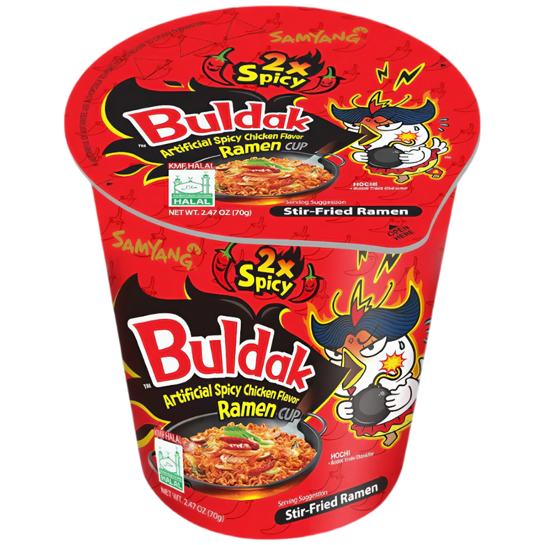 Samyang Buldak 2x Spicy Hot Chicken Flavour Ramen Cup - 2.46oz (70g ...