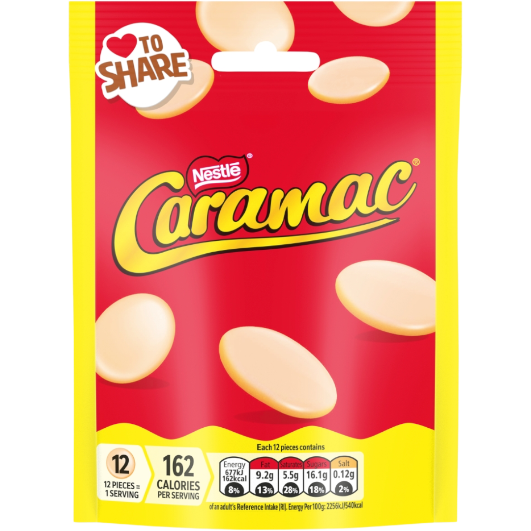 Caramac Giant Buttons Caramel Flavour Share Bag - 2.82oz (86g) | Poppin ...