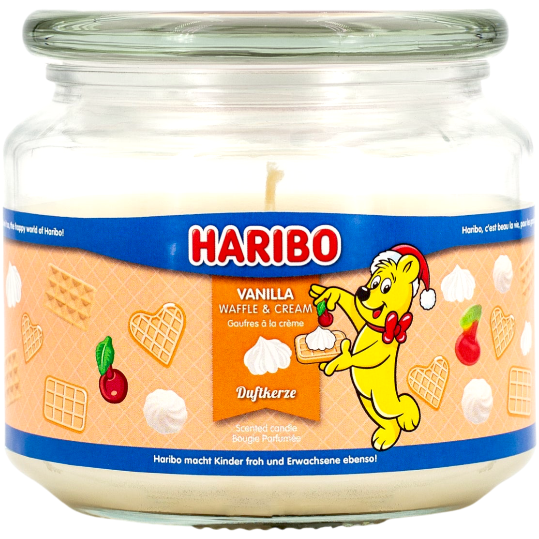 Haribo Vanilla Waffle Cream Scented Candle - 10.58oz (300g) | Poppin Candy