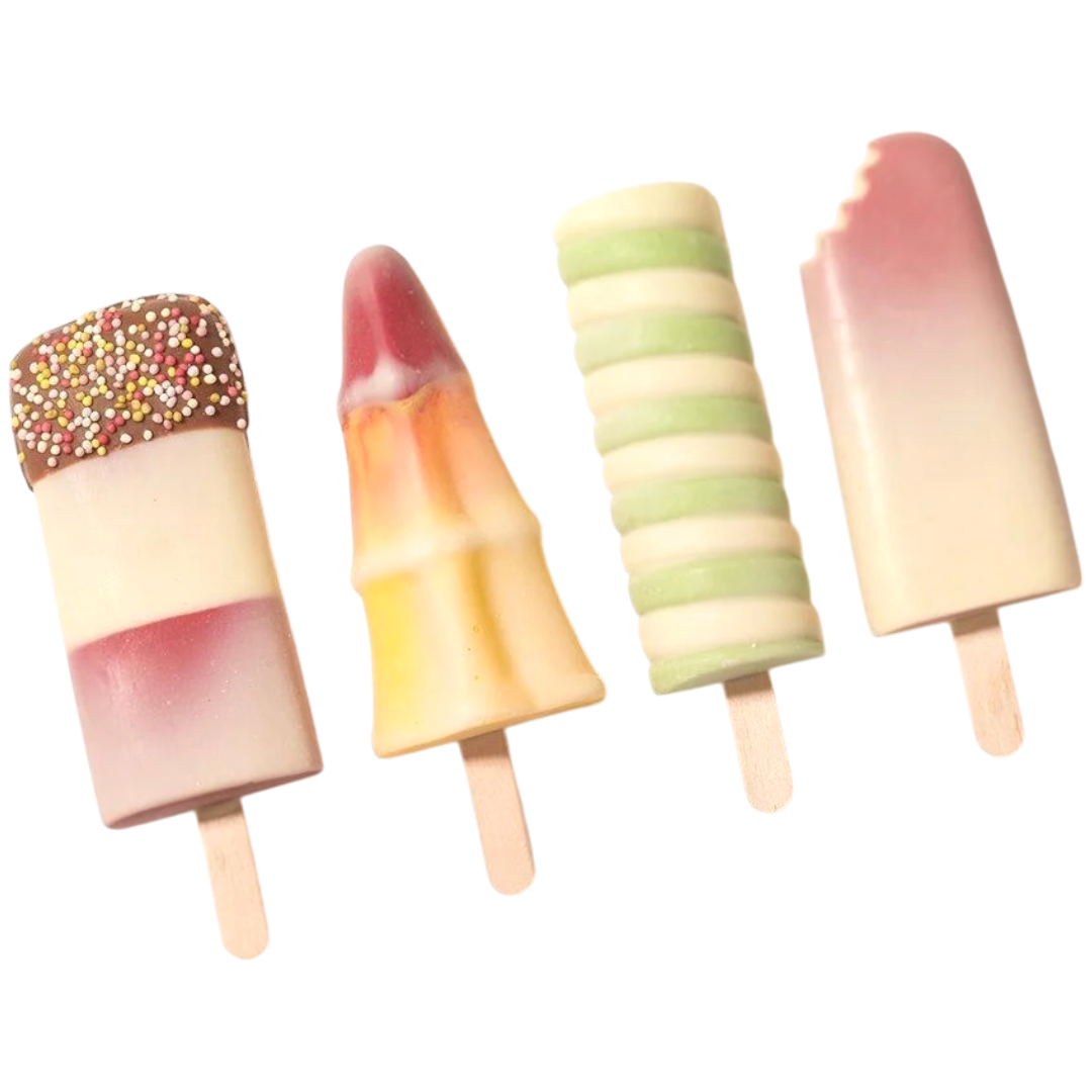 Handcrafted Belgian Chocolate Ice Lollies Gift Set - 6.52oz (185g ...