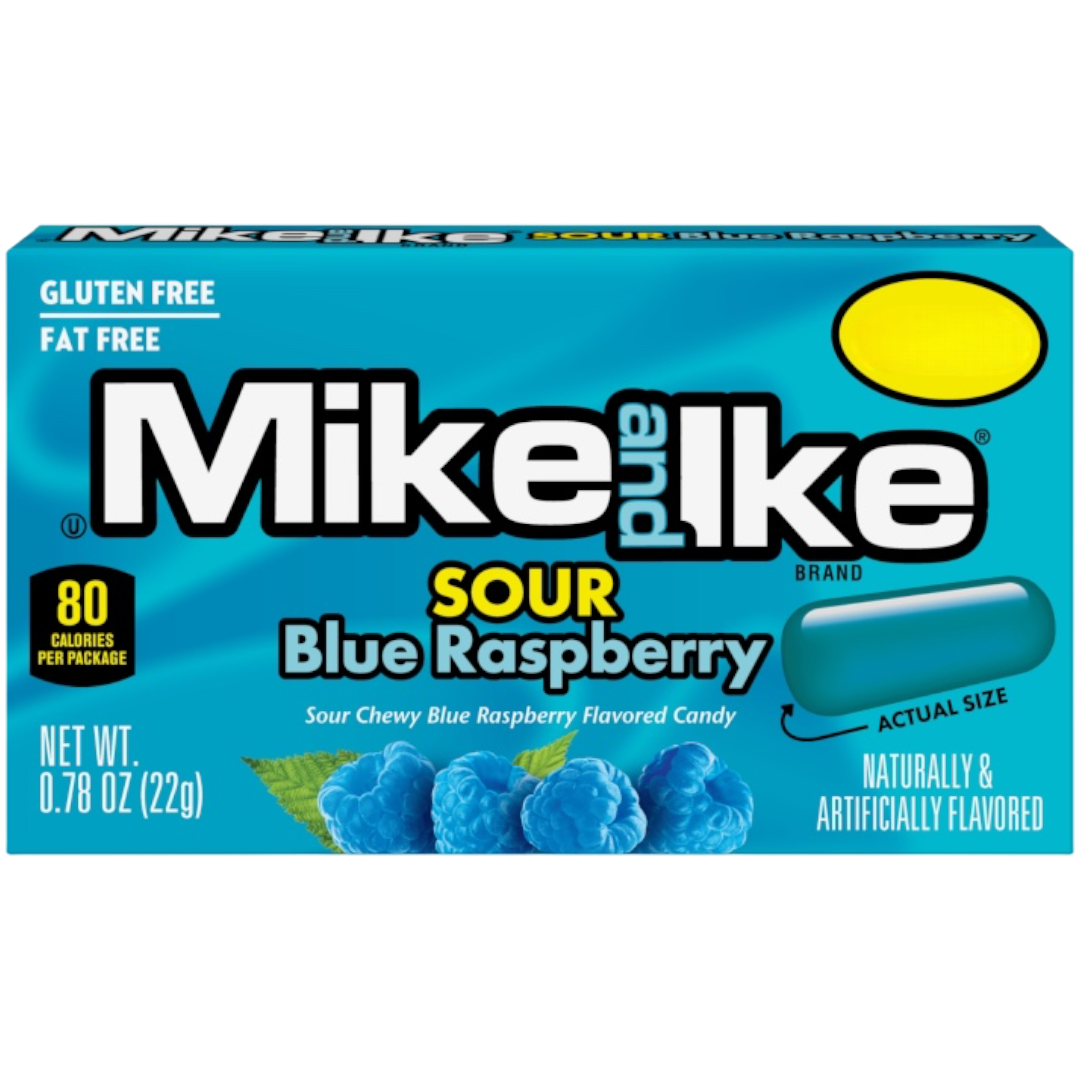 Mike & Ike Sour Blue Raspberry - 0.78oz (22g) – Poppin Candy
